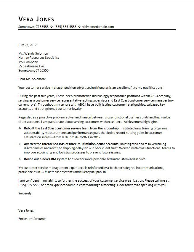 Customer Service Cover Letter Examples Clearance Vintage Save 65 